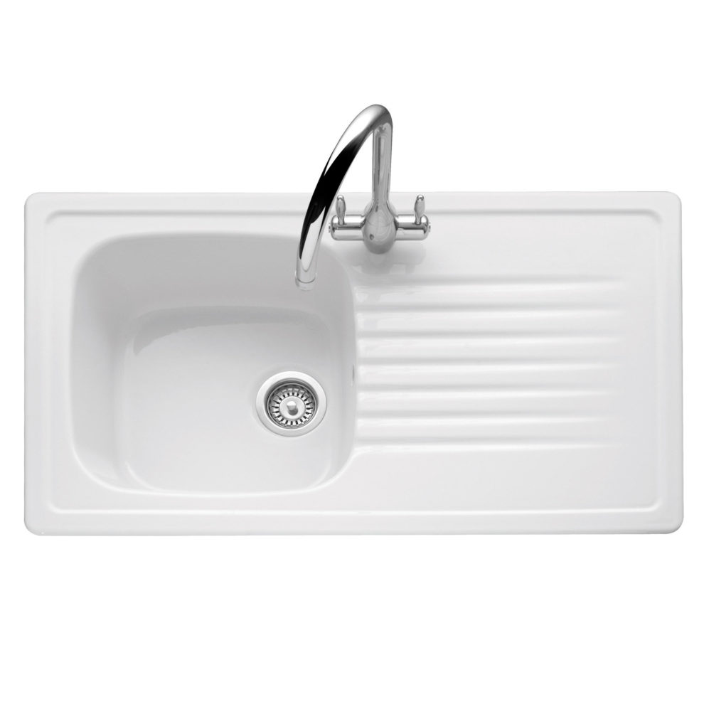 Wiltshire 100 Inset Ceramic Sink with Drainer | Caple