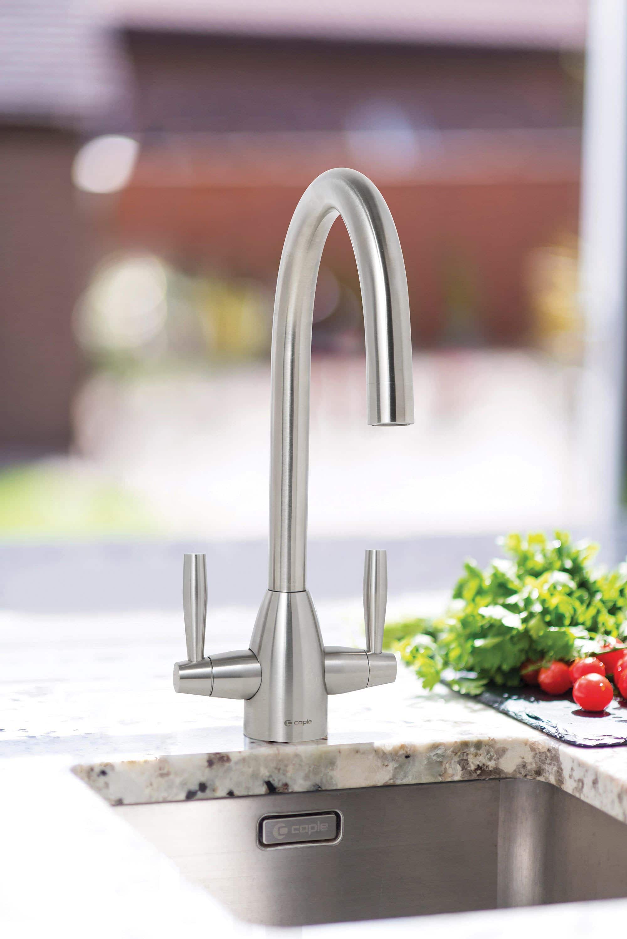 Avel Dual Lever Tap Stainless Steel | Caple