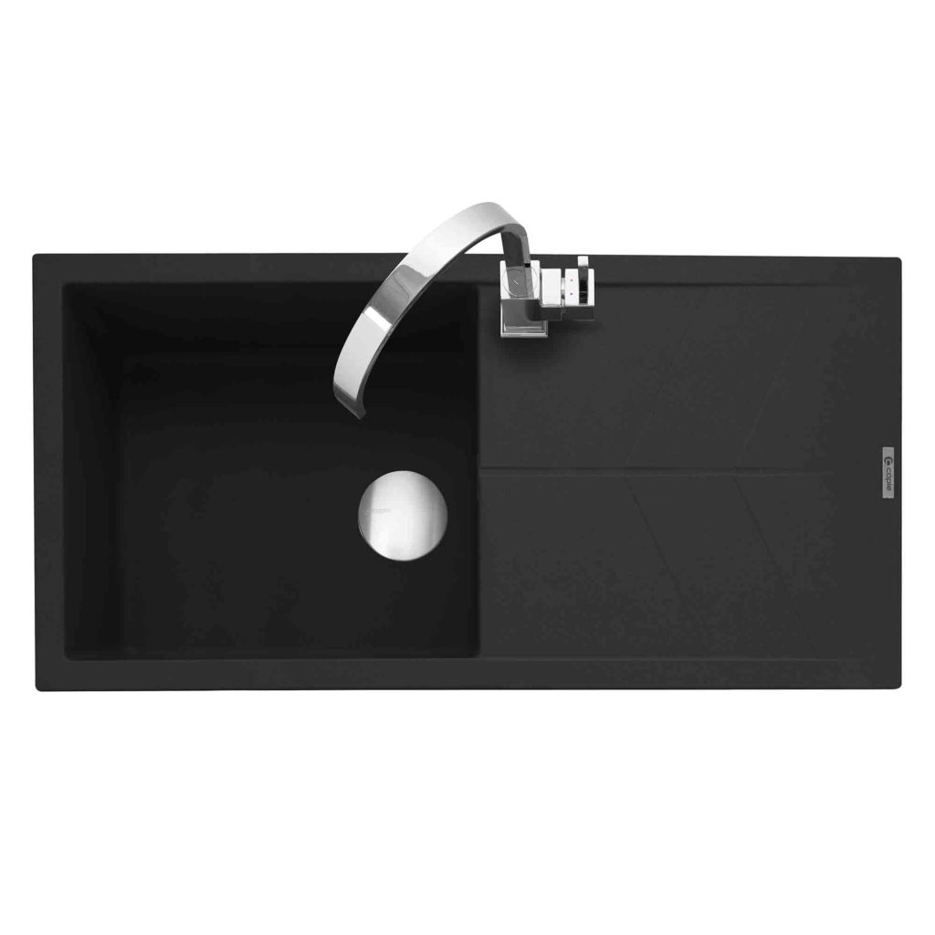 Sotera 100 Inset Granite Sink with Drainer Anthracite | Caple