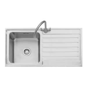 Vanga 100 Inset Sink with Drainer Stainless Steel | Caple
