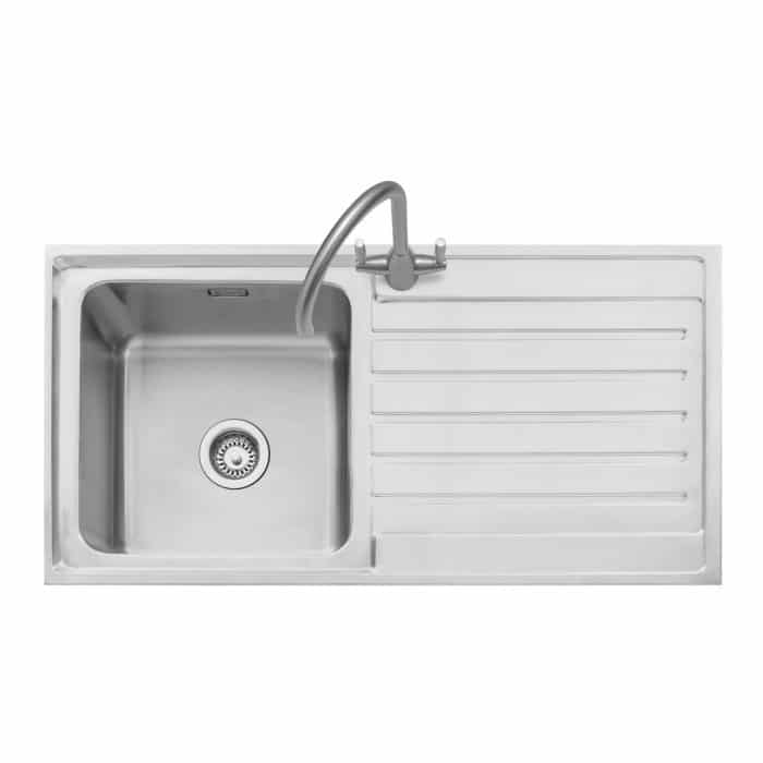 Vanga 100 Inset Sink with Drainer Stainless Steel | Caple