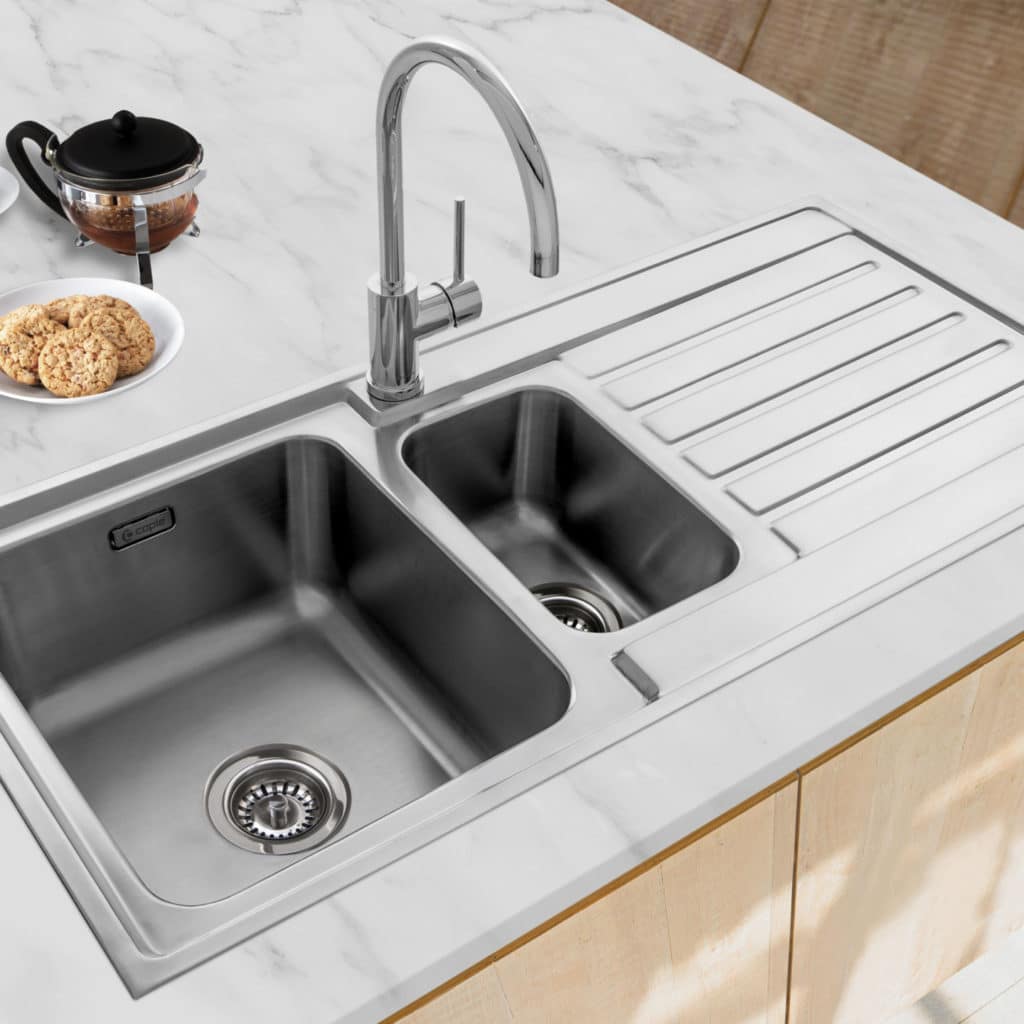 Vanga 150 Inset Sink with Drainer Stainless Steel | Caple
