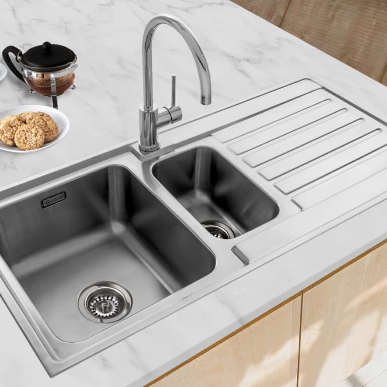 Vanga 150 Inset Sink with Drainer Stainless Steel | Caple