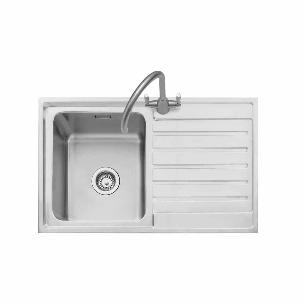 Vanga 90 Inset Sink with Drainer Stainless Steel | Caple
