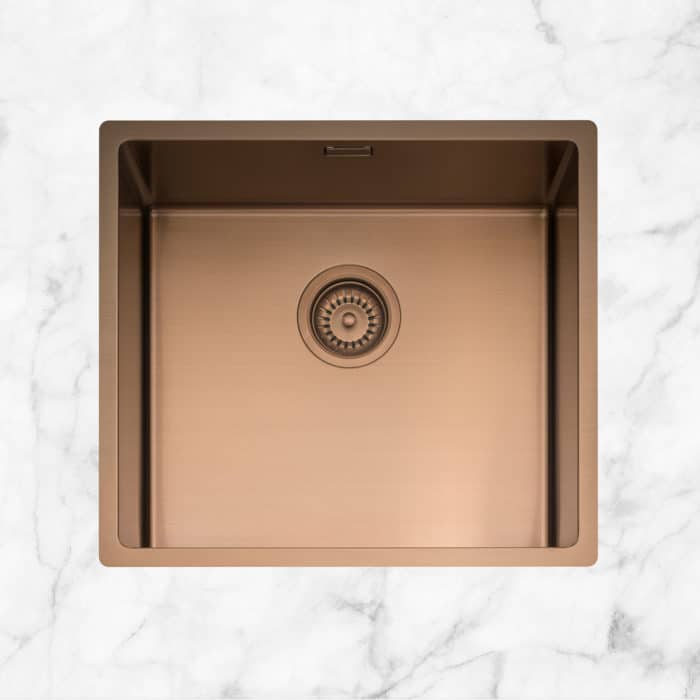 Mode 45 Inset or Undermount Sink Copper | Caple