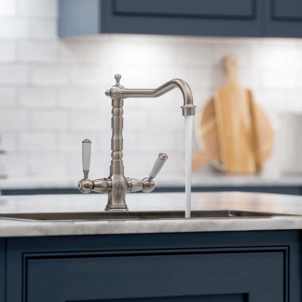Hadley Traditional Dual Lever Tap Antique Brass | Caple