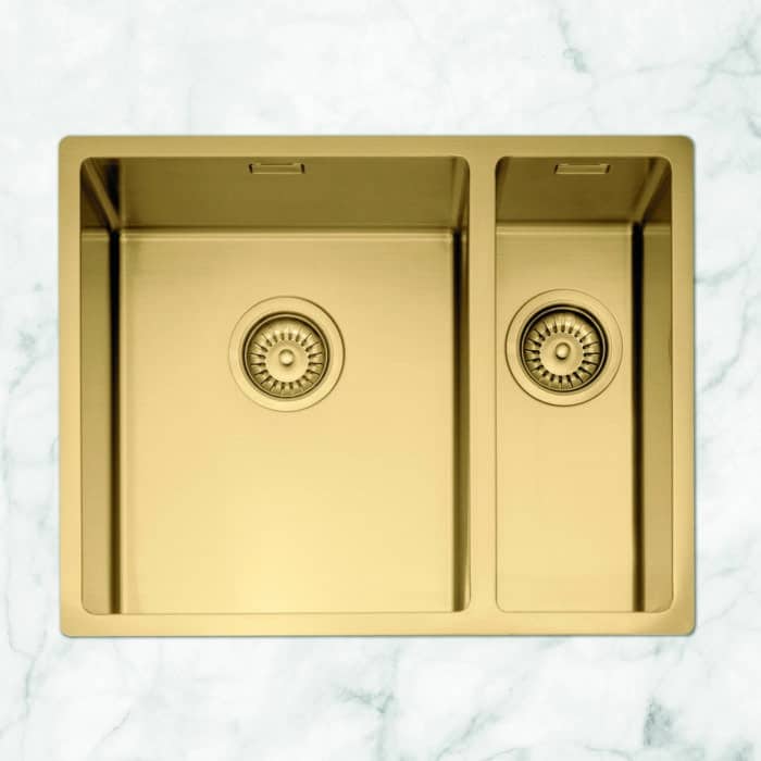 Mode 3415 RH Inset or Undermount Sink Gold | Caple
