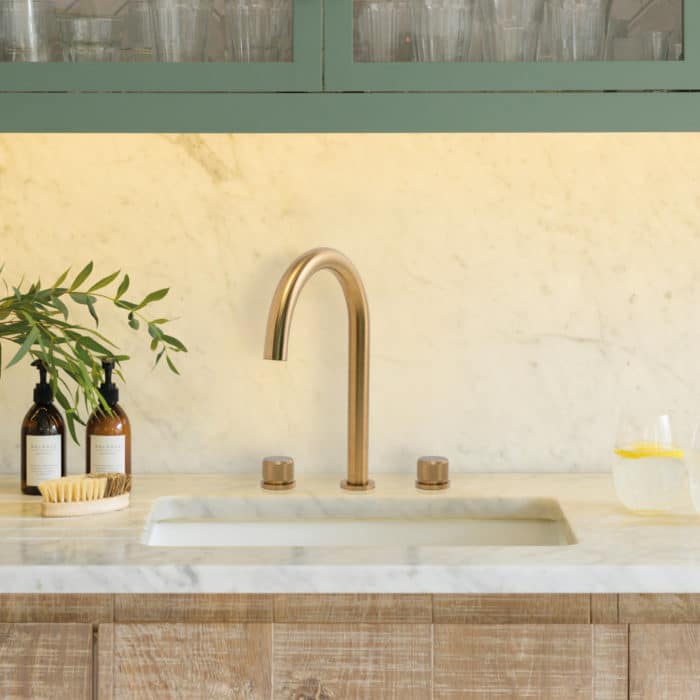 Joya Dual Lever Tap Gold | Caple