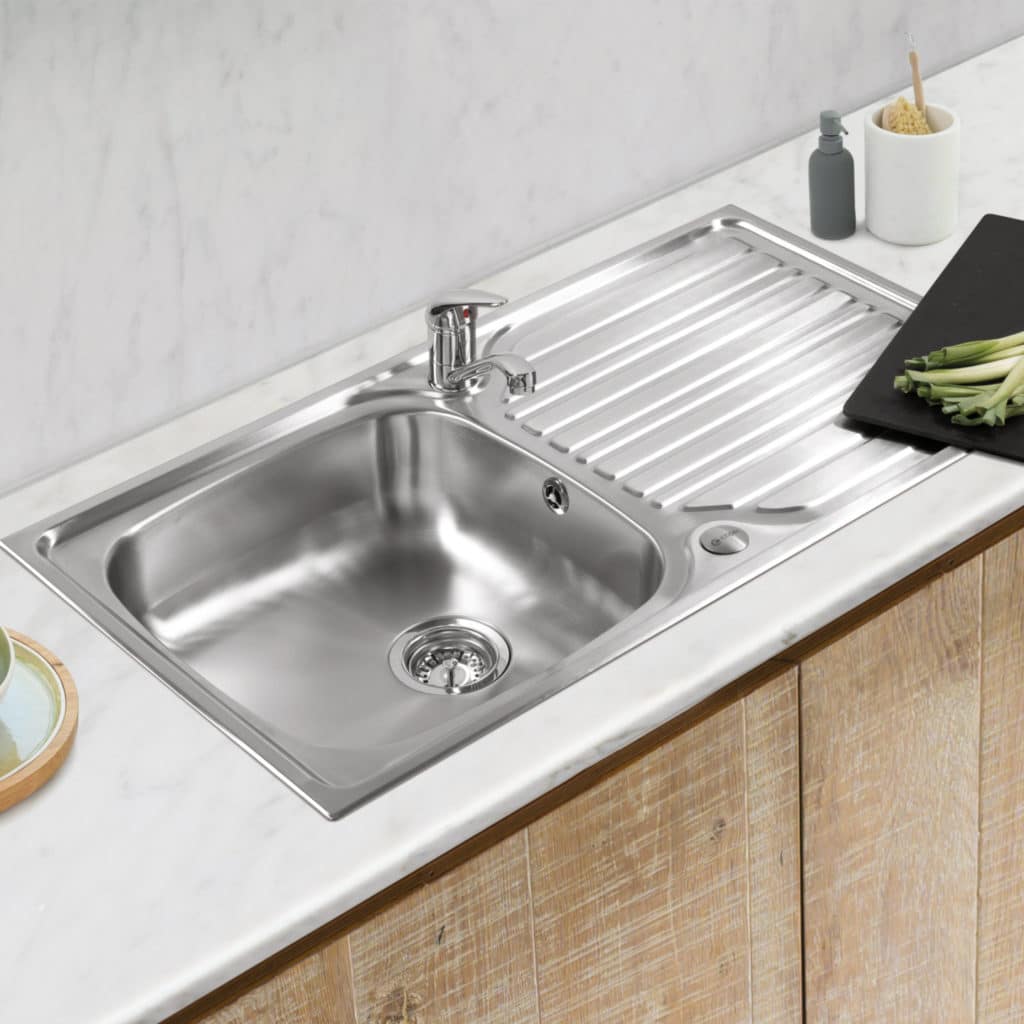 Crane 101 Inset Sink with Drainer Stainless Steel | Caple