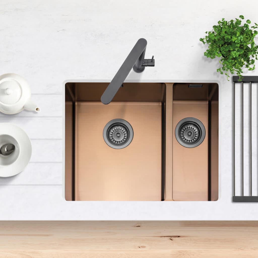 Mode 3415 RH Inset or Undermount Sink Copper | Caple