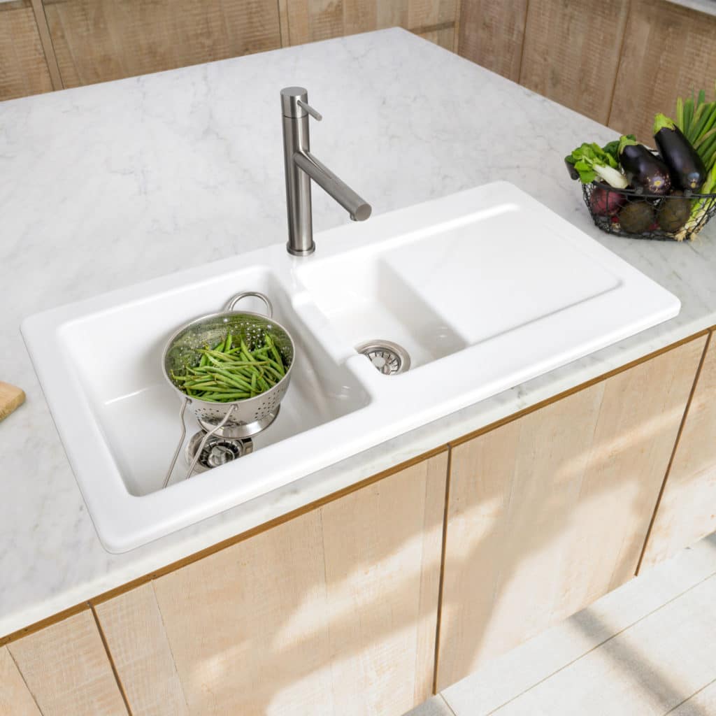 Foxboro 150 Inset Ceramic Sink with Drainer | Caple