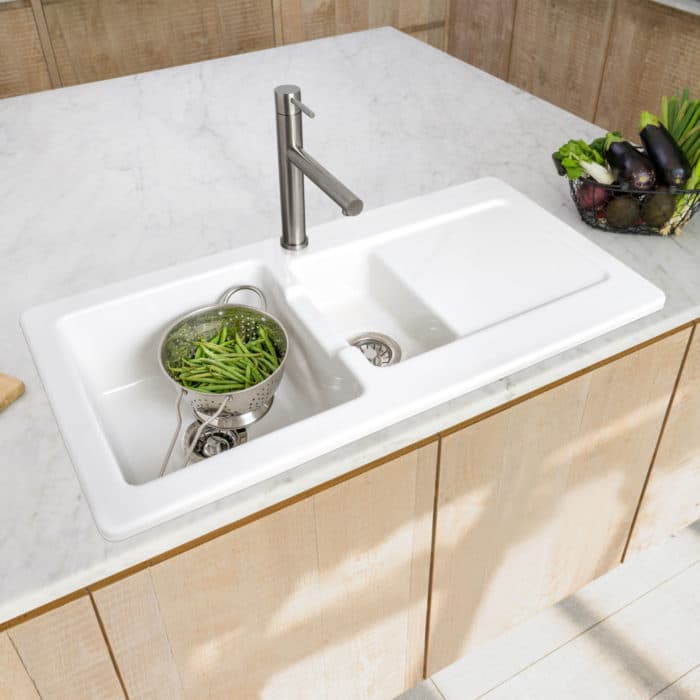 Foxboro 150 Inset Ceramic Sink with Drainer | Caple