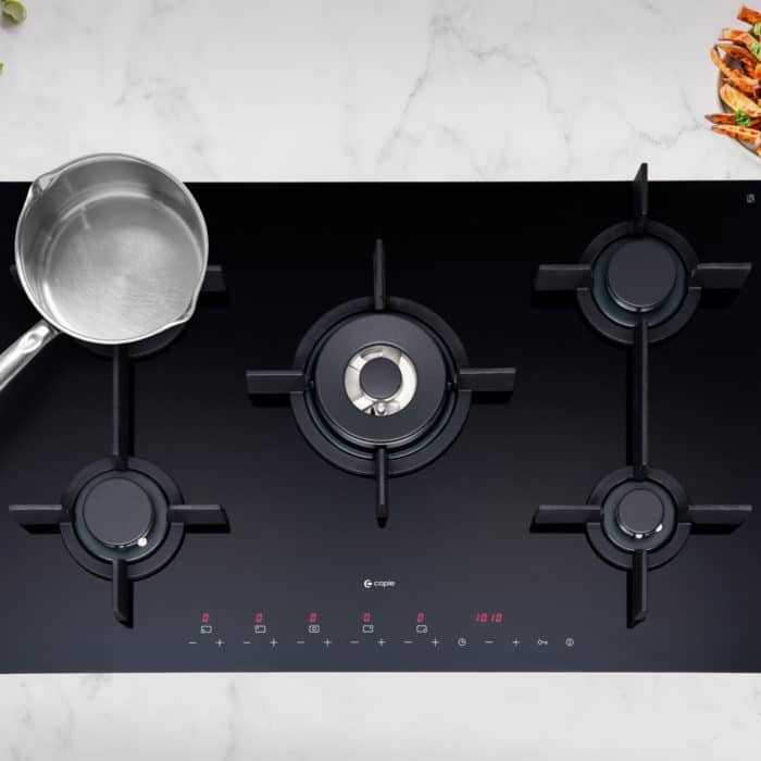 Gas Hobs | Black & Stainless Steel 4 & 5 Burner | Caple