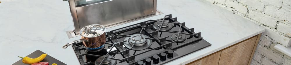Gas Hobs | Black & Stainless Steel 4 & 5 Burner | Caple