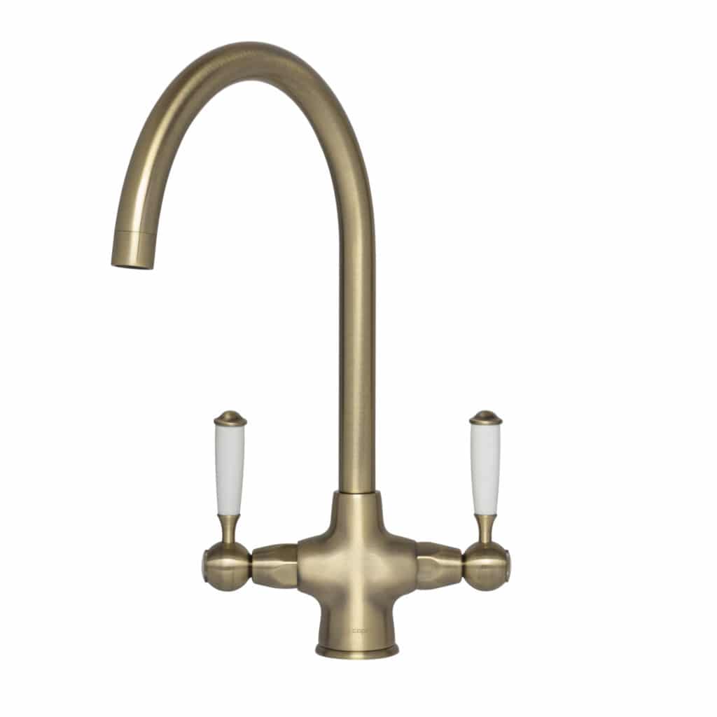 Shaftsbury Traditional Dual Lever Tap Antique Brass | Caple