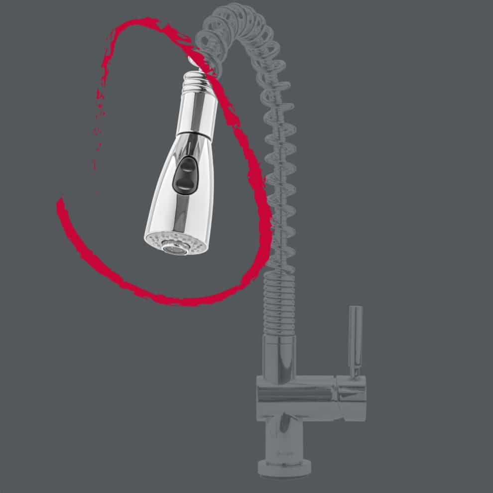 Spiro Pull-Out Spray Tap Chrome | Caple