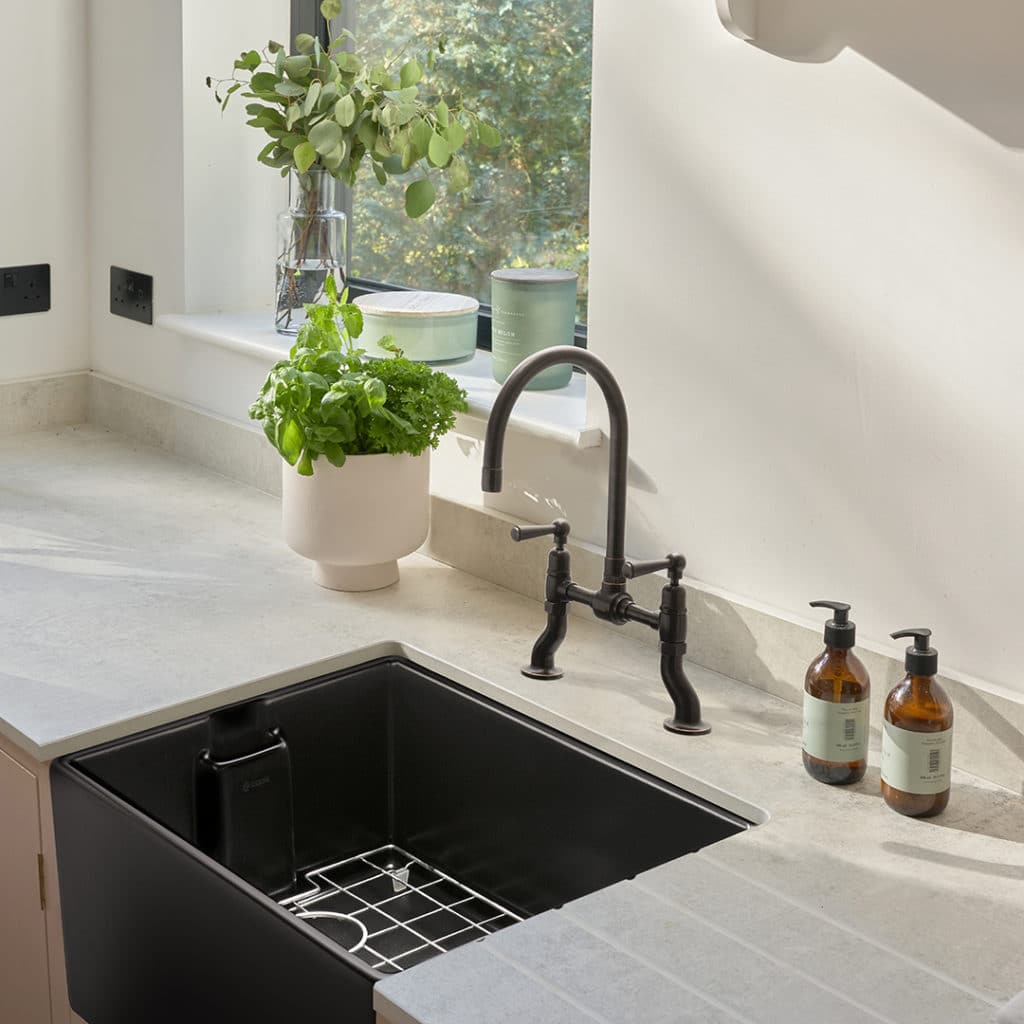 Modern Belfast Sit-On Ceramic Sink | Caple