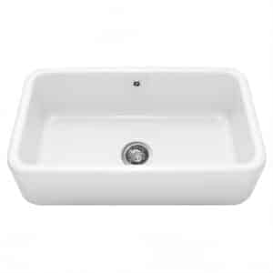 Butler 800 Sit-On Ceramic Sink | Caple