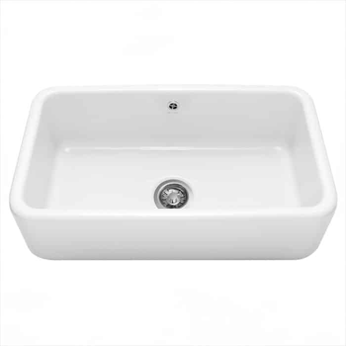Butler 800 Sit-On Ceramic Sink | Caple